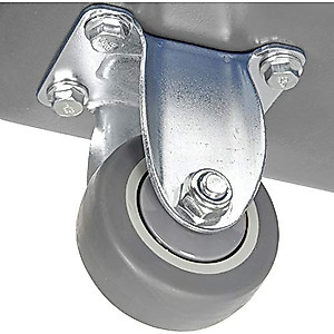 Global Industrial 8 Bushel Plastic Bulk Box Truck, Direct Mount Base, Gray, 33-3/10"L x 24-3/5"W x 27-2/5"H