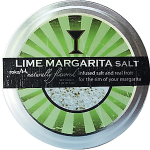 Rokz Rimming Salts Set of 2 Tins | Bloody Mary Salt and Lime Margarita Salt | One Each | Contains 2, 4 Ounce Tins, 8 Ounces Total.