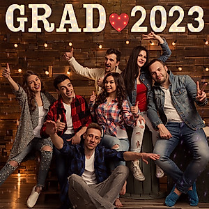 Graduation Party Decorations 2023-8 LED Long Marquee Light Up Letters 'Grad 2023' and 1 'Love' - Decor for Kindergarten Preschool High School College Graduation…