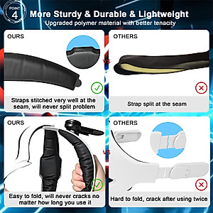 SiloKe 5-in-1 Adjustable Head Strap for Oculus/Meta Quest 2 Accessories, Replacement Elite Strap with Battery Bracket - Prolong Game Time, Advanced Support & Comfort in VR, Suitable for Adults & Kids