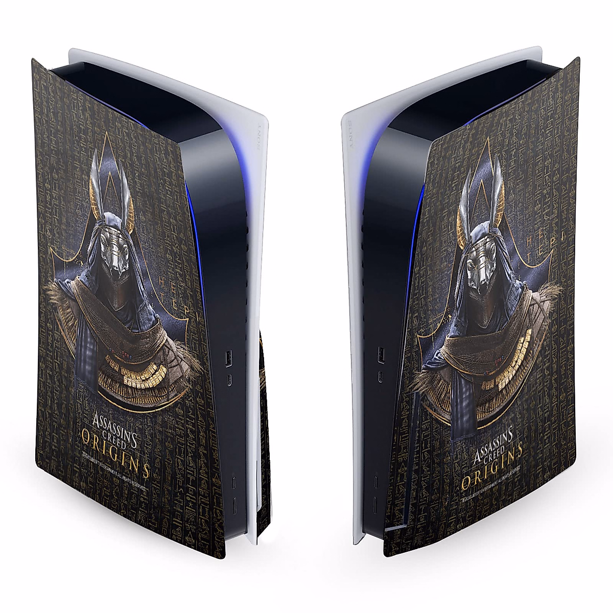 Head Case Designs Officially Licensed Assassin's Creed Hetepi Origins Character Art Vinyl Faceplate Sticker Gaming Skin Case Cover Compatible with Sony Playstation 5 PS5 Disc Edition Console