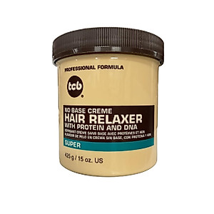 Tcb Hair Relaxer No Base Creme 15 Ounce Super Jar (443ml) (3 Pack)