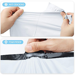 Fuxury 10x13 Inch 100 Pcs White Poly Mailers Shipping Envelopes, Self-Sealing Envelopes, Boutique Custom Bags, Enhanced Durability Multipurpose Envelopes, Keep Items Safe & Protected
