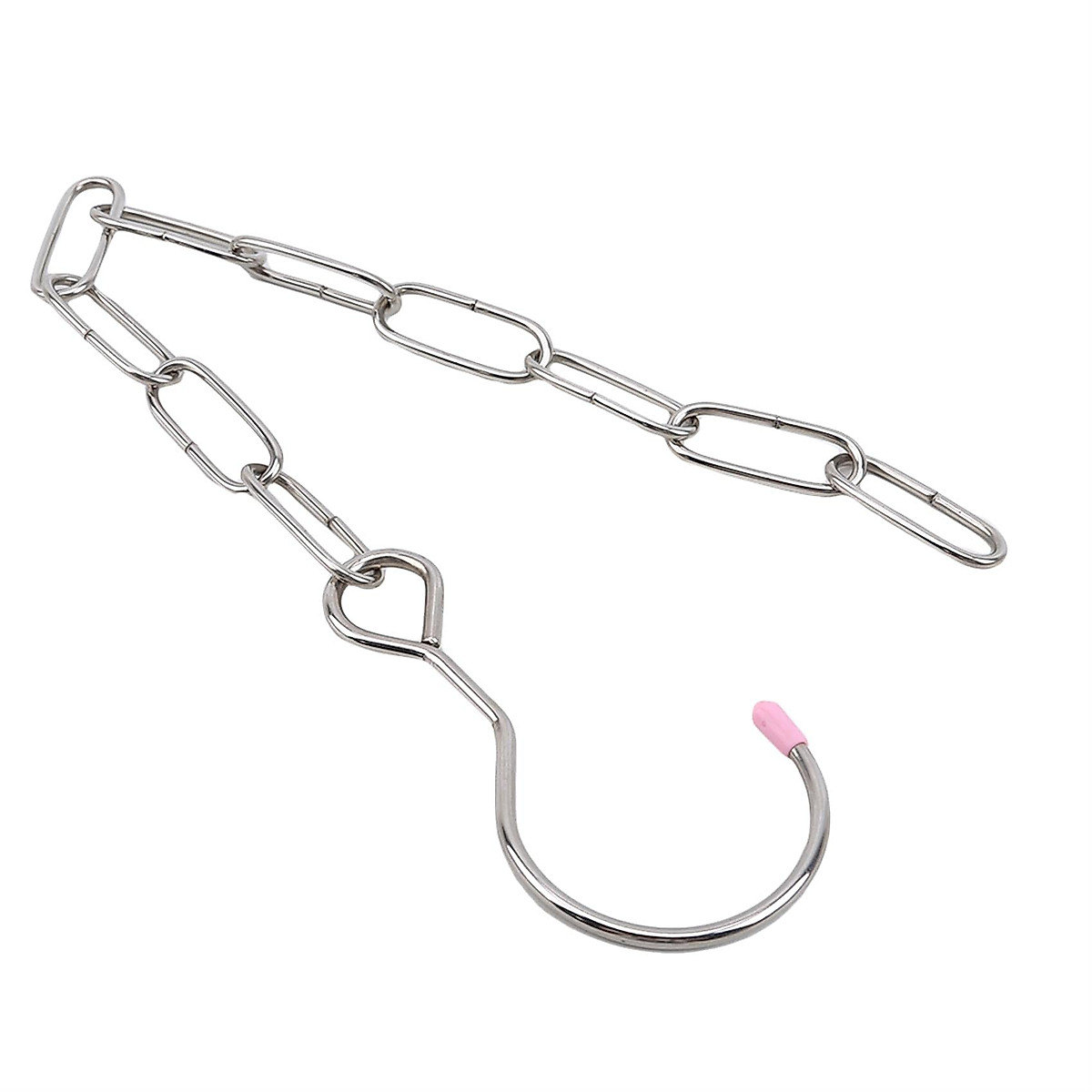 TraveT Hanging Clothing Chain Clothes Market Shop Display Hanging Chain Hooks with Ring Hanger