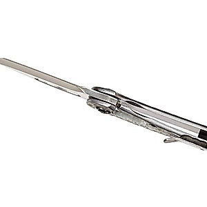 CRKT Chehalem EDC Folding Pocket Knife: Everyday Carry, Clip Point Plain Edge Blade with Satin Finish, Thumbstud Open, Frame Lock, Stainless Steel Handle with Hammer Finish 6540
