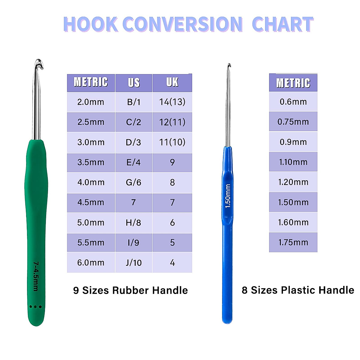 Crochet Hooks 43 Pcs,Drawdart 17 Sizes Ergonomic Crochet Hook Set with Case and Crochet Accessories,Extra Long Crochet Needles for Arthritic Hands,Crochet Kits Suitable for Knitter Enthusiasts
