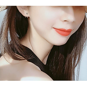 Stud Jacket Earrings 925 Sterling Silver Front Back Ear Cuffs Stud Earring for Women