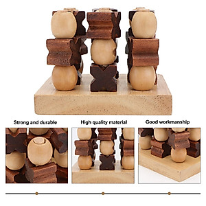 Kisangel 3D Wooden Toe Game Board for Kids Adult Family Tabletop Board Game Family Game Wood Strategy Board Game 1 Set