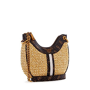 GUESS US Kasinta Raffia Mini Hobo Bag