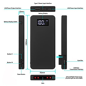 KEHZKCT 64GB Spy Camera Hidden Camera 10000 mAh Full HD 1080P Mini Spy Hidden Camera,Nanny Cam Hidden Camera,Small Security Hidden Camera with Gravity Sensor/Night Vision - No WiFi