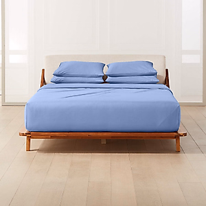 21" Extra DEEP Pockets 1000-Thread-Count, 100% Egyptian Cotton, 6-PC Sheet Set |1 Fitted, 1 Flat, 4 Pillowcases| 1000TC Soft Long Staple Cotton - Twin Size, Light Blue Color