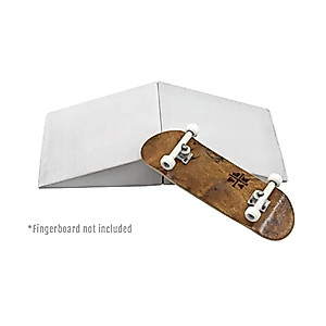 Teak Tuning 2PK Monument Series Concrete Fingerboard Small Kicker Ramp Obstacles - 3" Long, 1" Tall - Ultra Premium, Super Durable Polymer Modified Concrete - Sterling Gray Colorway