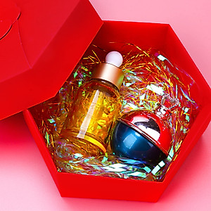 Zwish 1LB Sparkly Iridescent Film PP Hamper Shreds & Strands Shredded Crinkle Confetti for Gift Wrapping & Basket Filling & Gift Box filler