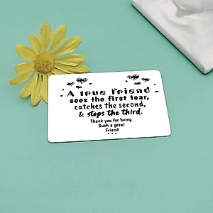 Thanksgiving Gift Friendship Gift Engraved Wallet Insert Card Best Friend Card for Coworker Thank You Gifts for Brother Sister Metal Wallet Insert Card for Her Him Graduation Gift Birthday Gift