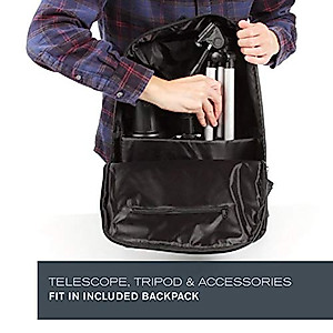 Celestron - 80mm Travel Scope - Portable Refractor Telescope - Bonus Astronomy Software Package - Digiscoping Smartphone Adapter & LensPen - Optics Cleaning Tool, Black (93575)