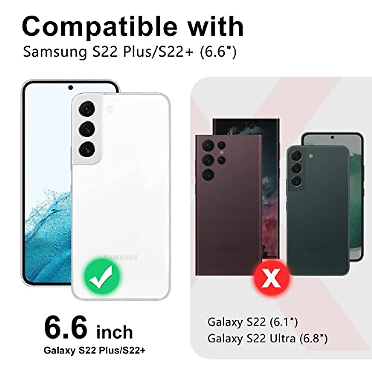 Btscase for Samsung Galaxy S22+/S22 Plus 5G Case, Marble Pattern 3 in 1 Heavy Duty Shockproof Full Body Rugged Hard PC+Soft Silicone Drop Protective Women Girl Covers for S22+/S22 Plus, Rose Gold