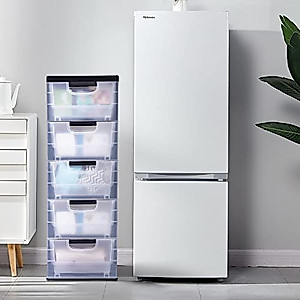 Plastic Drawers Dresser with 5 Drawers, 15.75 x 11.81 x 33.07inches Plastic Tower Closet Organizer with Wheels Transparent Organizer Suitable for Apartments Condos And Dorm Rooms, Gdrasuya10