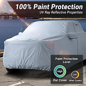 iCarCover Premium Truck Cover for Ford F-250 1973-1979 Regular Cab 6.5 ft. Short Bed Waterproof All Weather Rain Snow UV Sun Hail Protector for Automobiles Full Exterior Indoor Outdoor Truck Cover