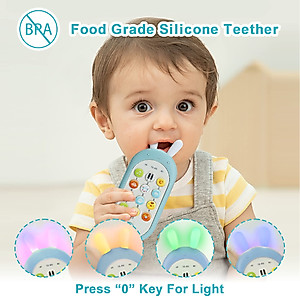Richgv Baby Toys for 1 Year Old Boys Girls, Baby Cell Phone Toy Sensory Learning Toys with 12 Functions, Baby Toys 6 to 12 Months Multi Sound Effects with Light Teething Toys for Babies Infants Gift