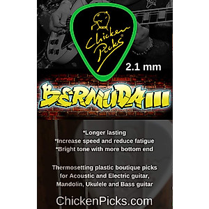 ChickenPicks guitar picks 2 x ChickenPicks Bermuda III 2.1 mm