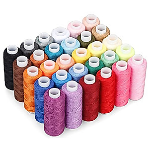 CiaraQ Sewing Threads Kits, 30 Colors Polyester 250 Yards Per Spools for Hand Sewing & Embroidery