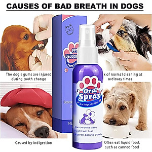 Petry Oral Spray, Petry Teeth Cleaning Spray for Dogs & Cats, Pet Breath Freshener Spray Care Cleaner 60ml, Pet Oral Spray Clean Teeth, Dog and Cat Natural Breath Freshener