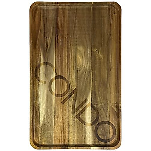 CONDO Board Acacia Wood Serving Tray 21 Inches Breakfast Tray Dinner Tray Coffee BBQ Party Table Lap Tray