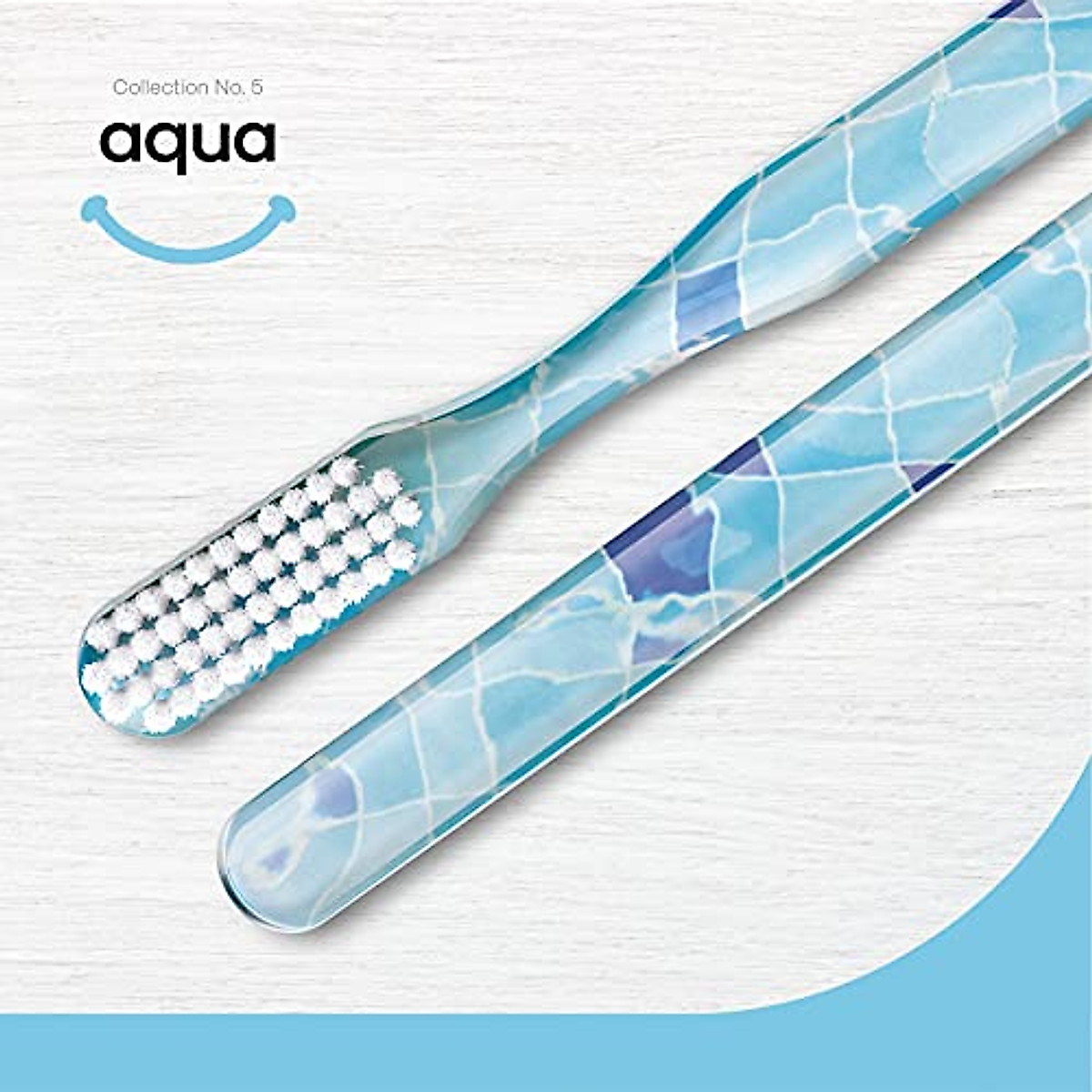 SMYL Toothbrush, Toothbrushes for Adults with Nylon Bristles, Oral Care and Plaque Removal, Day at The Beach Design, Pack of 4