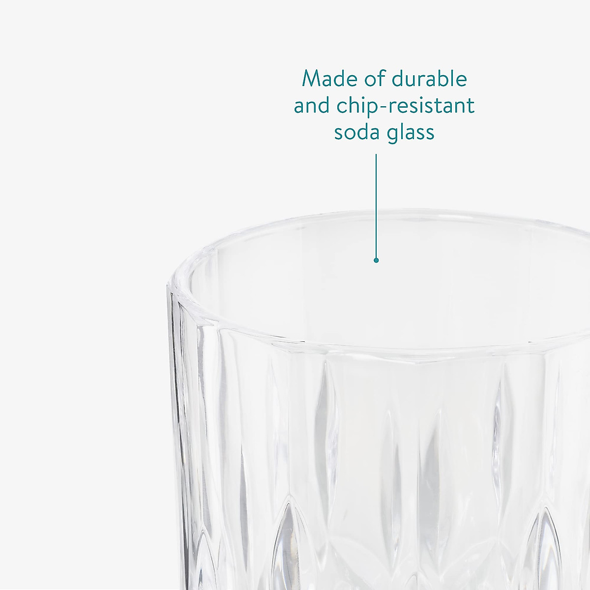 Navaris Glass Whiskey Tumblers (Set Of 4) - 9.8 oz Drinking Glasses And Gift Box - For Daily Use, Parties and Social Gatherings - Dishwasher-Safe