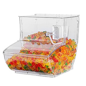 Restaurantware Met Lux 5.3 Gallon Food Storage Container, 1 Airtight Treat Box - With Scoop, Holds Up To 80 Cups, Clear Plastic Cereal Container With Lid, For Kitchen Or Pantry Organization