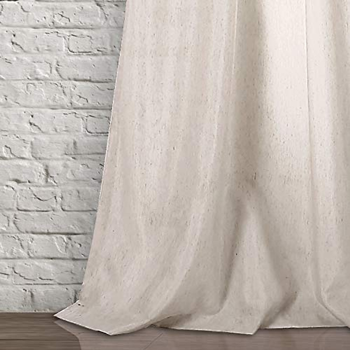 Lush Décor Ivy Tassel Window Curtain Panel Pair, 84 x 40 in, Neutral