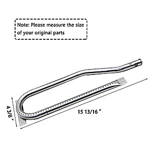 Hisencn Repair kit Replacement for Jenn Air 720-0337, 7200337, 720 0337 Gas Grill Model, 4pack Stainless Steel Burners Pipe Tube, Heat Plates Sheild Tent, Set of 3 Grill Cooking Grid Grates