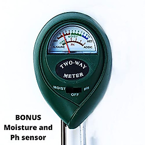 Cotswold Homeware Co Plant Watering Globes - Plant Watering Devices - Plant Watering Bulbs - Self Watering Spikes -Decorative Hand Blown Glass - Watering Bulbs - Free Moisture Meter 4 Large Size