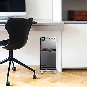 Computer Tower Stand with Wheels Adjustable CPU Stand PC Tower Stand Cart Suitable for Most PC Brackets On The Carpet Floor (White)