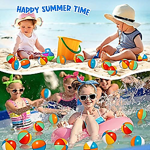 CLESDF Mini Beach Stress Balls, 9Pcs Rainbow Relief Stress Ball, Swimming Pool Game Toy Foam PU Balls for Hawaiian Beach Birthday Party Favor