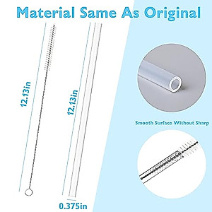 Replacement Straw Compatible with Stanley Quencher H2.0 40&30 oz Cup Tumbler with Handle, 6 Pack Reusable Straws for Stanley Quencher Tumbler,Plastic Straw with cleanning brush for Stanley Accessories