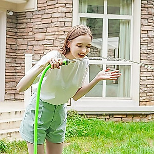 Fevone 6 ft Garden Hose, 2-Year Warranty Offered by Manufacturer, Hose Reel Leader Hose, Hybrid Polymer, Kink Resistance, 3/4" GHT Aluminum Fittings, 5/8" ID, 600 PSI, Drinking Water Safe (GH10)