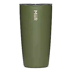 MiiR Tumbler, 16oz Insulated Stainless Steel with Press Fit Slide Lid – Splash Proof Design, Holds Hot & Cold Beverages, Stylish & Functional Cup Holder Compatible