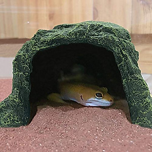 Reptile Rock Hideout Lizard Hide Cave Box Turtle Habitat Accessories for Spider Gecko Chameleon Bearded Dragon Snake