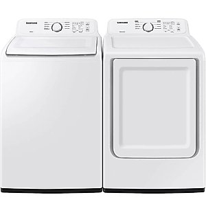 Samsung WA40A3005WPR White Top Load HE Washer/Dryer Pair