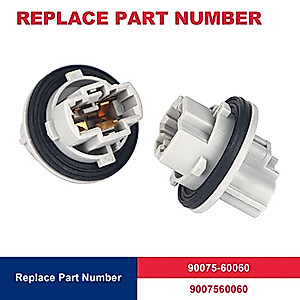 Front Turn Signal Light Bulb Plug Socket Fit for Toyota Tacoma Tundra Replaces# 90075-60060 9007560060 (2Pcs)