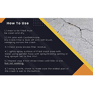 ConSandtrate Concrete Crack Filler - Gray - 3 lb. (Single Bottle) for filling in concrete cracks on driveways, walkways and patios.