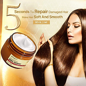 NIFEISHI Magical Keratin Hair Treatment Oil, 2pcs Advanced Molecular Hair Roots Professtional Hair Conditioner, 5 Seconds to Restore Soft Hair, Deep Suitable for Dry & Damaged Hair-60ml