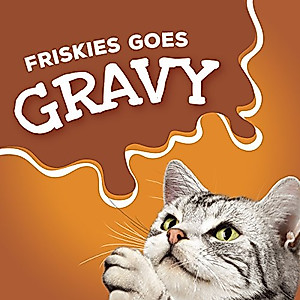 Purina Friskies Pate Wet Cat Food Variety Pack, Extra Gravy Pate Chicken, Turkey, Salmon & Tuna - (24) 5.5 oz. Cans