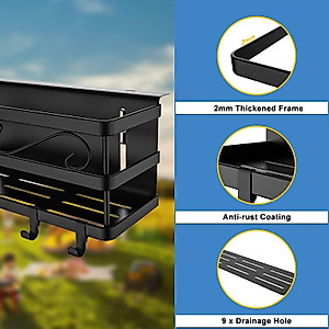 GDNEASE Blackstone Grill Caddy | Removable BBQ Accessory for 28"/36" Spatula Tool Holder | Griddle Caddy Tool-Free & Easy to Install