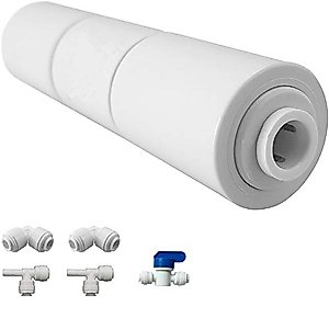 Lemoy Reverse Osmosis Flow Restrictor with Quick Connect Fitting, 50 GPD Flow Restrictor 1/4 inch Quick Connect(1 ball valve+2 Tee union+2 L connect+tube)