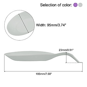 uxcell Silicone Spoon Rest, 7.68" x 3.74" Heat Resistant Kitchen Utensil Holder Spatula Ladle Rest for Counter Stove Top, Purple/Light Gray 1Set