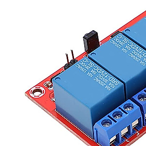 4 Channel Relay Module Receiver Set, Service Life 4 Channel Relay Module Kit Labor Saving PCB ABS with Internal Battery for Circuit (12V)
