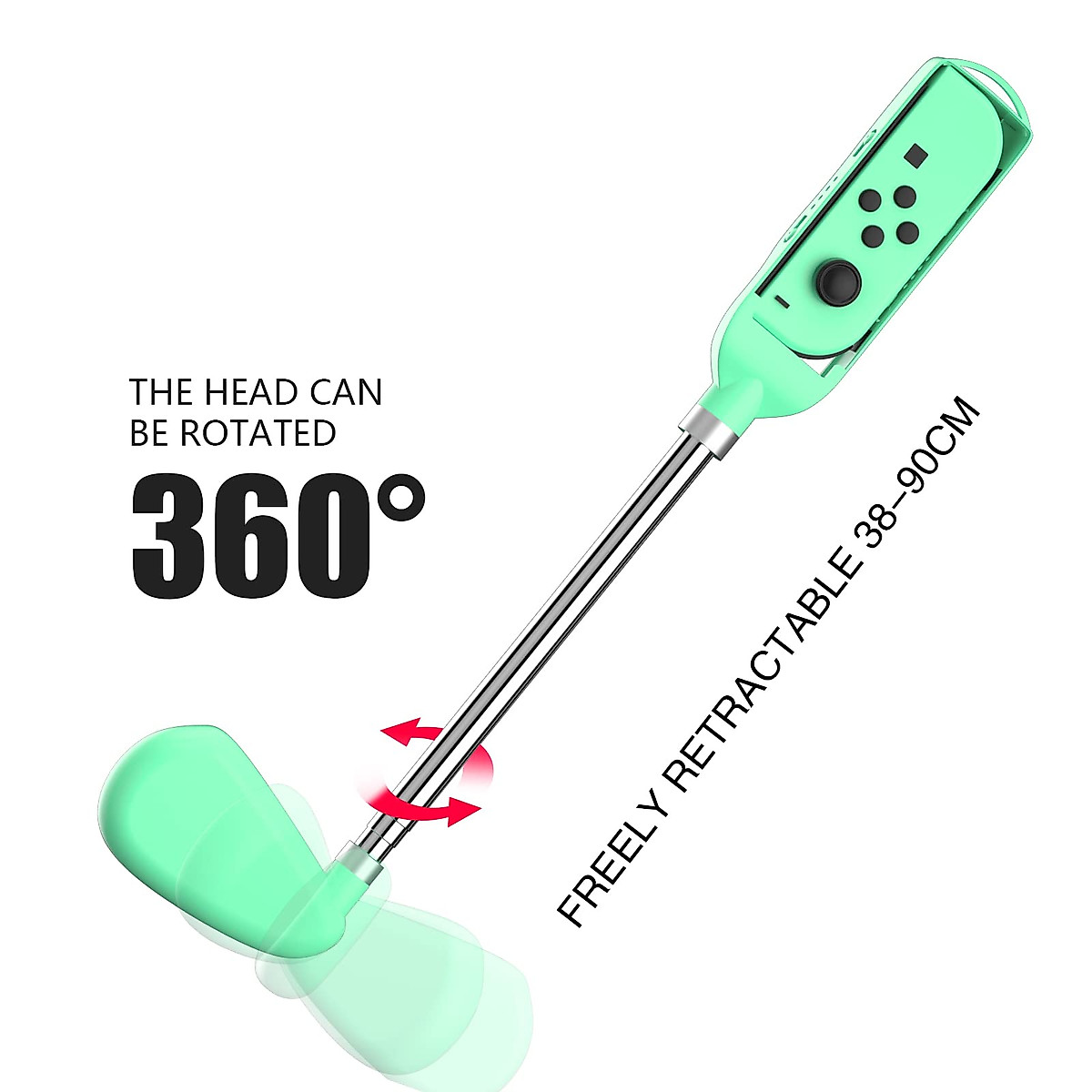 NANANINO Golf Clubs for Nintendo Switch Mario Golf Super Rush 2021, Adjustable Handle Grip Compatible with Mario Golf Switch - Green and Blue