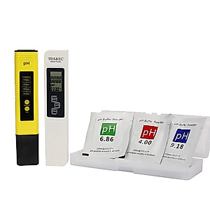 Water Quality Tester, Digital TDS, EC & Temperature Meter 3 in 1 and Digital PH Meter, 0-9999ppm